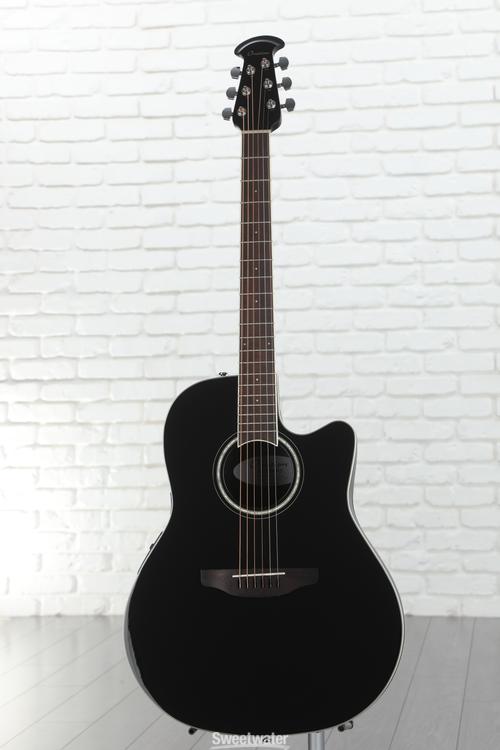 Ovation Celebrity Standard Mid-Depth Acoustic-Electric Guitar - Black ...