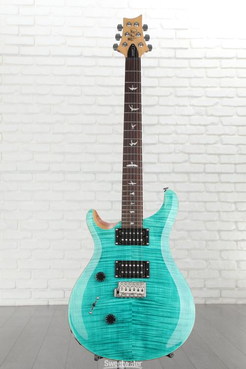 PRS SE Custom 24 Left-handed Electric Guitar - Turquoise | Sweetwater