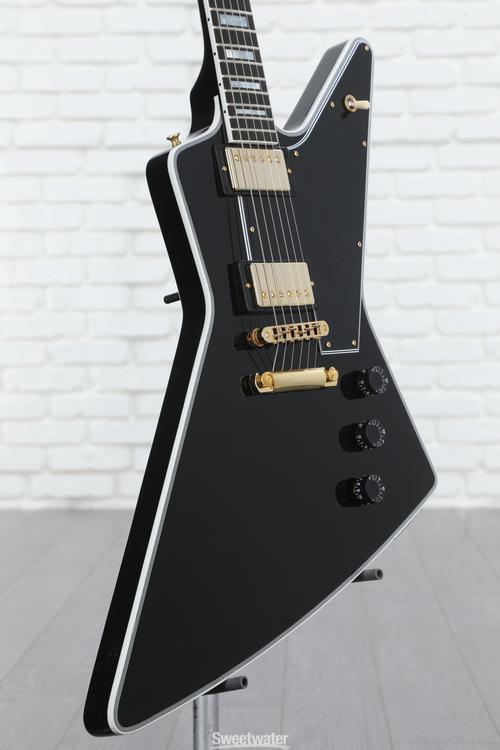 Gibson Custom Explorer Custom - Ebony with Ebony Fingerboard | Sweetwater
