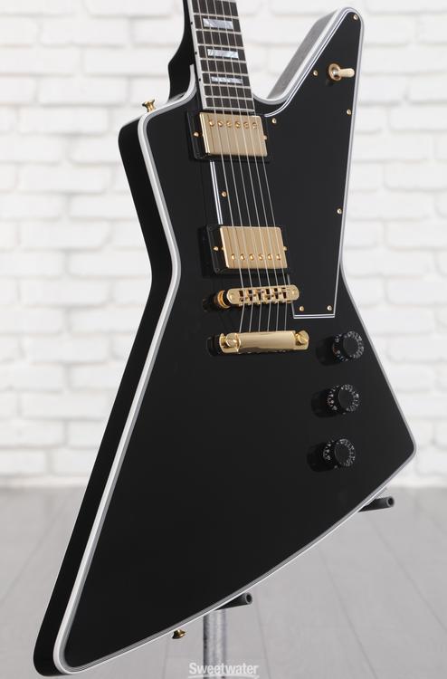 Gibson Custom Explorer Custom - Ebony with Ebony Fingerboard | Sweetwater