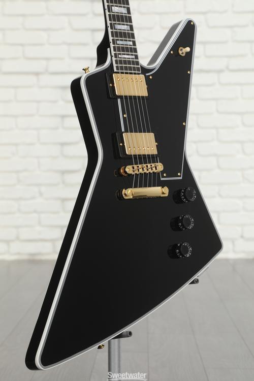 Gibson Custom Explorer Custom - Ebony with Ebony Fingerboard | Sweetwater