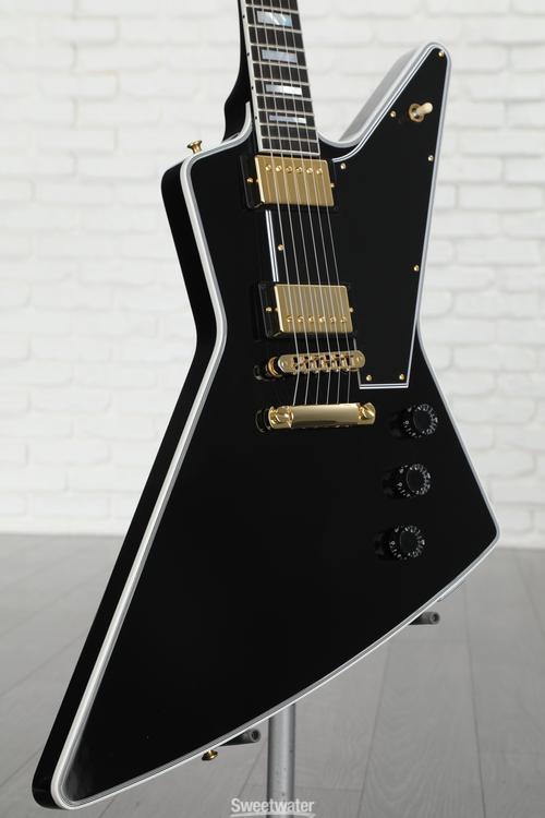 Gibson Custom Explorer Custom - Ebony with Ebony Fingerboard | Sweetwater
