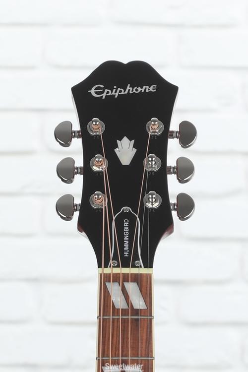 Epiphone Hummingbird Studio Acoustic-Electric Guitar - Faded Cherry ...