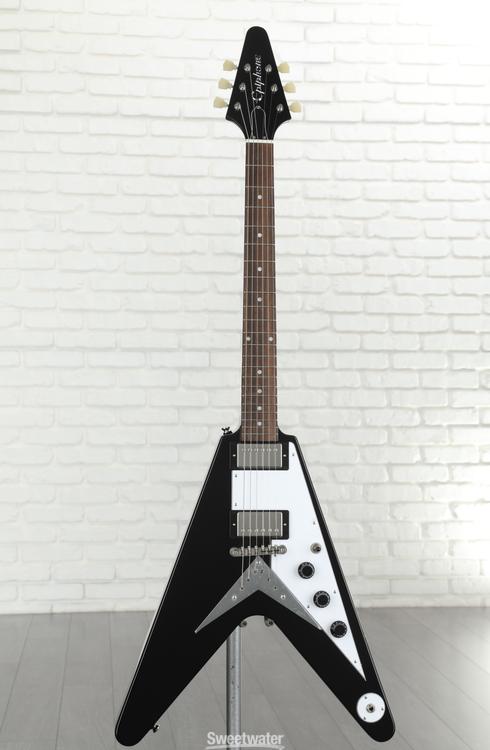 Epiphone Flying V Electric Guitar - Ebony | Sweetwater
