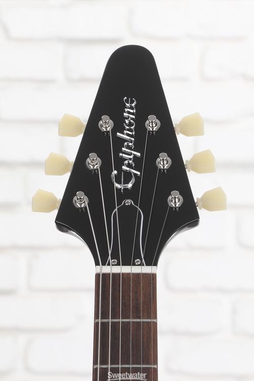 Epiphone Flying V Electric Guitar - Ebony | Sweetwater