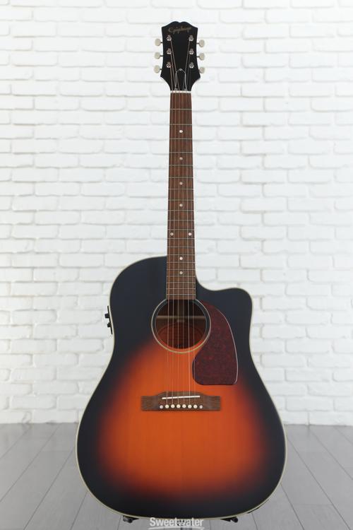 Epiphone J-45 EC Acoustic Guitar - Aged Vintage Sunburst Gloss | Sweetwater