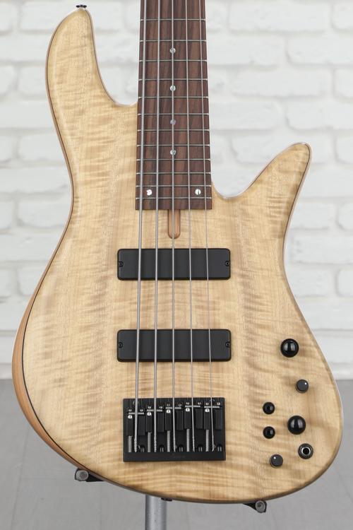 Fodera Emperor 5 Standard Special Bass Guitar - Natural Myrtle Satin ...