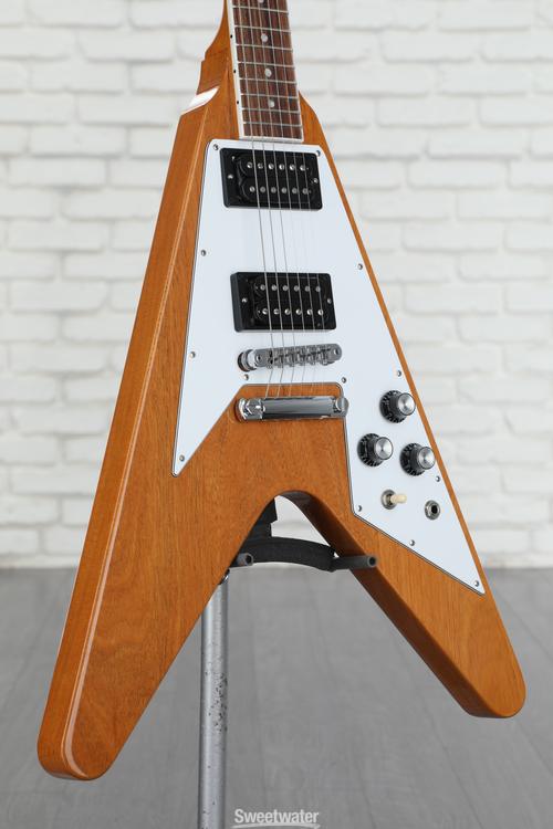 Gibson 70s Flying V Electric Guitar - Antique Natural | Sweetwater