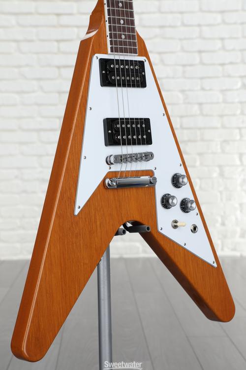 Gibson 70s Flying V Electric Guitar - Antique Natural | Sweetwater