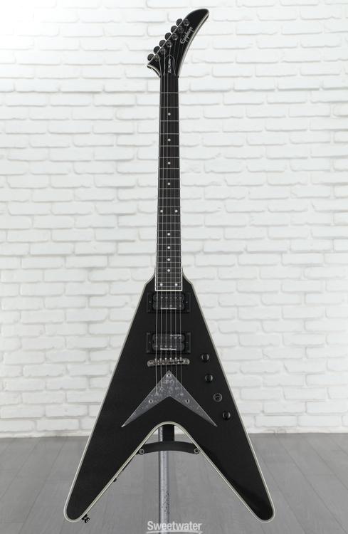 Epiphone Dave Mustaine Flying V Custom Electric Guitar - Black | Sweetwater