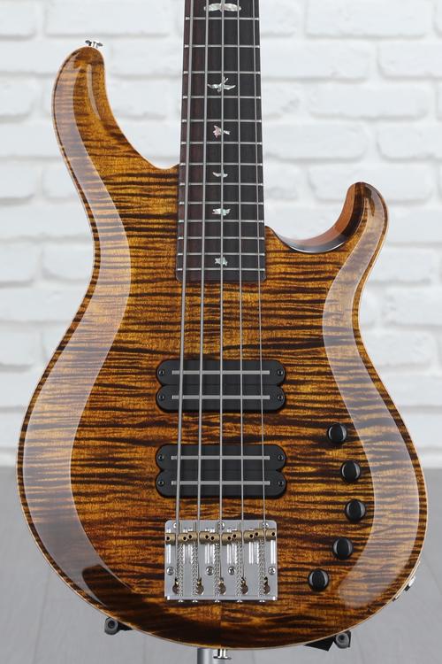 PRS Grainger 5-string Bass Guitar - Yellow Tiger 10-Top with Rosewood ...