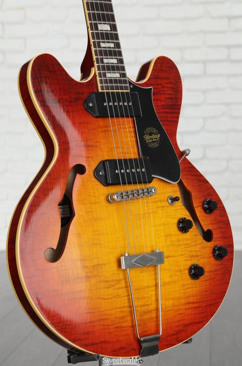 Heritage Custom Core Artisan Aged H-530 Hollowbody Electric Guitar - Dark Cherry Sunburst ...