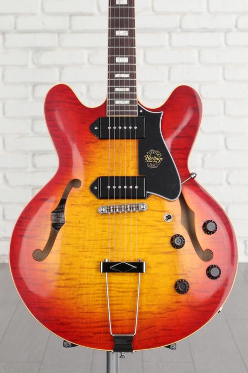 Heritage Custom Core H-530 Hollowbody Electric Guitar - Dark Cherry Sunburst | Sweetwater