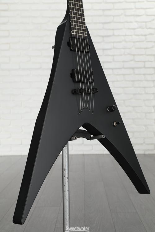 ESP LTD Nergal HEX-6 Signature Electric Guitar - Black Satin | Sweetwater