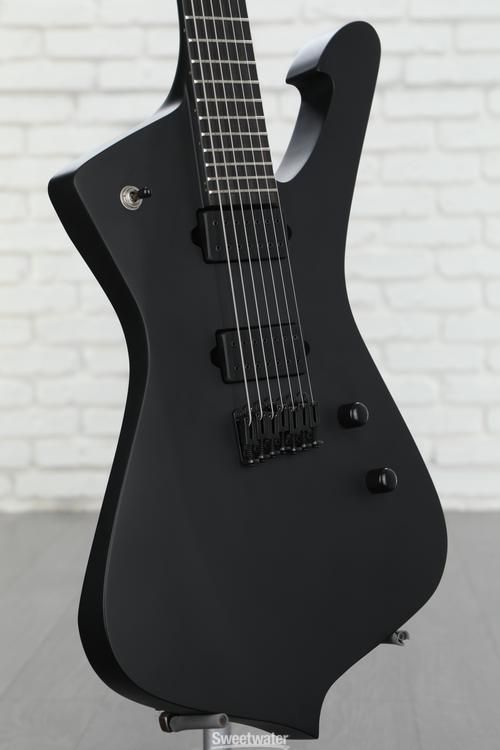 Ibanez Iron Label Iceman 7-string - Black Flat | Sweetwater