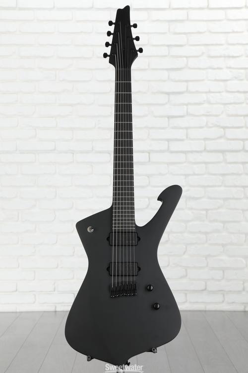 Ibanez Iron Label Iceman 7-string - Black Flat | Sweetwater