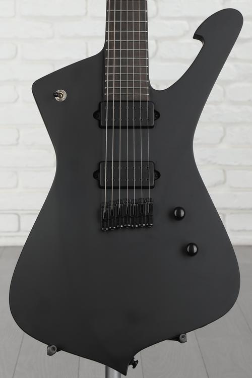 Ibanez Iron Label Iceman 7-string - Black Flat | Sweetwater