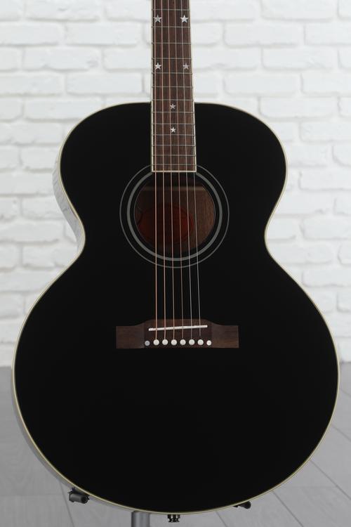 Epiphone J-180 LS Acoustic-electric Guitar - Ebony | Sweetwater