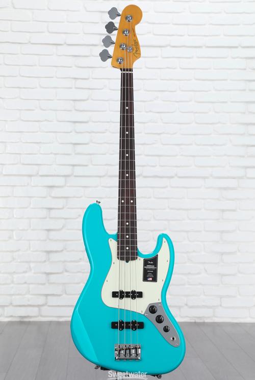 Fender American Professional II Jazz Bass - Miami Blue with Rosewood ...