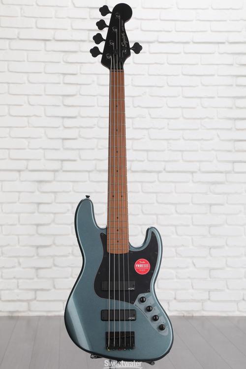 Squier Contemporary Active Jazz Bass HH V - Gunmetal Metallic | Sweetwater