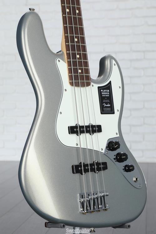 Fender Player Jazz Bass - Silver with Pau Ferro Fingerboard | Sweetwater