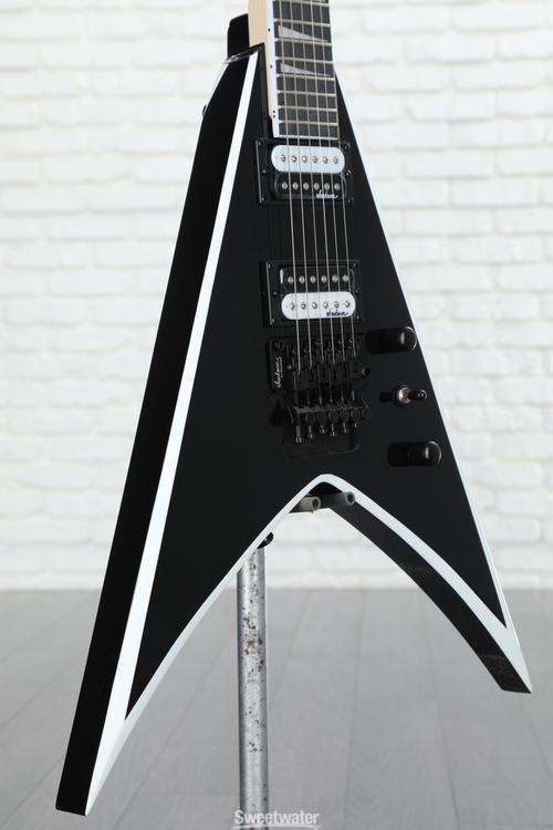 Jackson JS Series King V JS32 - Black with White Bevels | Sweetwater