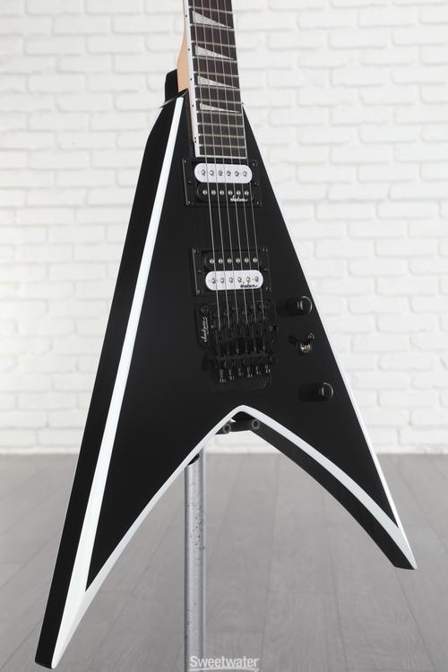 Jackson JS Series King V JS32 - Black with White Bevels | Sweetwater