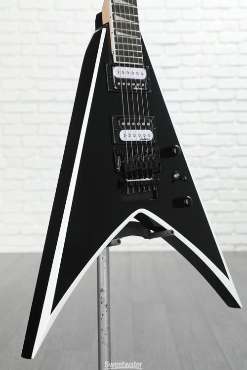 Jackson JS Series King V JS32 - Black with White Bevels | Sweetwater