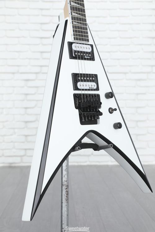 Jackson JS Series King V JS32 - White with Black Bevels | Sweetwater