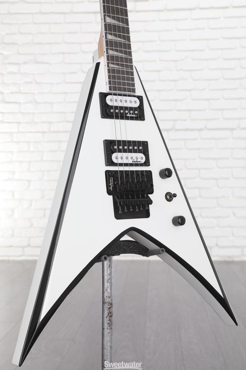Jackson JS Series King V JS32 - White with Black Bevels | Sweetwater