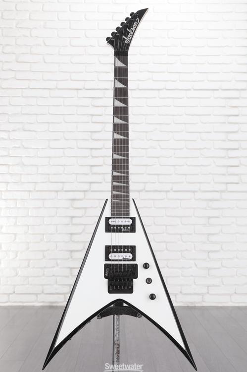 Jackson JS Series King V JS32 - White with Black Bevels | Sweetwater