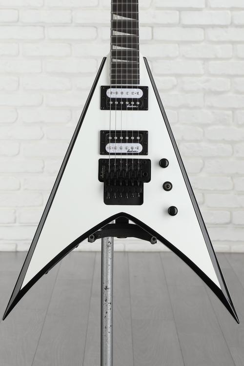 Jackson JS Series King V JS32 - White with Black Bevels | Sweetwater
