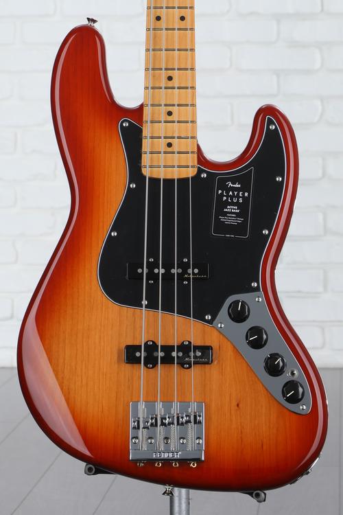 Fender Player Plus Active Jazz Bass - Sienna Sunburst with Maple ...