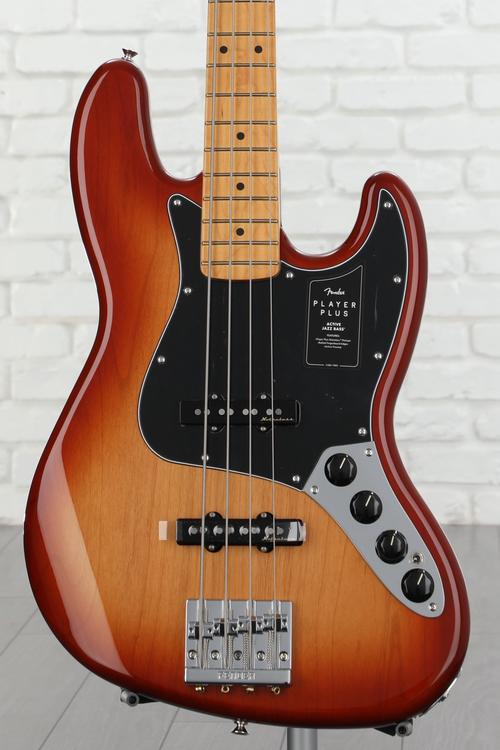 Fender Player Plus Active Jazz Bass - Sienna Sunburst with Maple ...