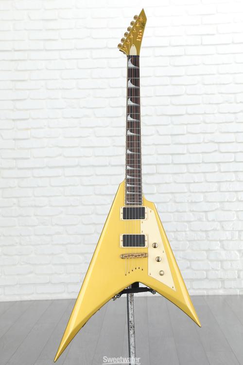 ESP LTD KH-V Kirk Hammett Signature Electric Guitar - Metallic Gold ...