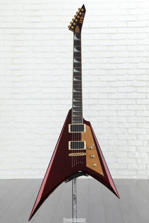 ESP LTD KH-V Kirk Hammett Signature Electric Guitar - Red Sparkle ...