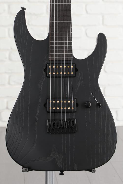ESP LTD Alex Wade AW-7 Baritone Electric Guitar - Open Grain Black ...