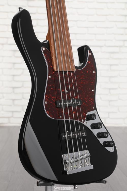 Sadowsky MetroExpress Vintage JJ Bass Fretless, 5-string - Black High ...