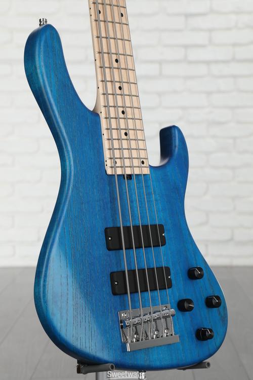 Sadowsky MetroLine 24-fret Modern Bass, Swamp Ash Body, 5-string - Ocean Blue Transparent Satin ...