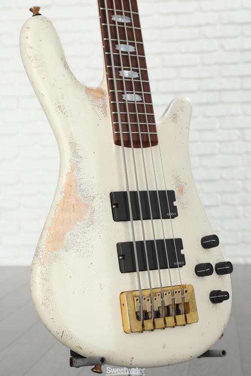 Spector USA NS-5 5-string Bass Guitar - Aged White, Sweetwater Exclusive