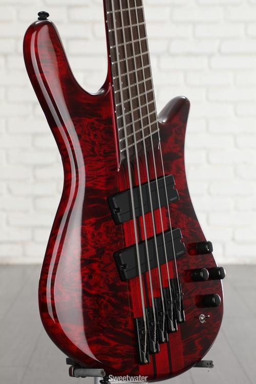 Spector NS Dimension 5 Bass Guitar - Inferno Red Gloss | Sweetwater
