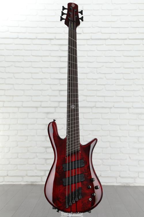Spector NS Dimension 5 Bass Guitar - Inferno Red Gloss | Sweetwater