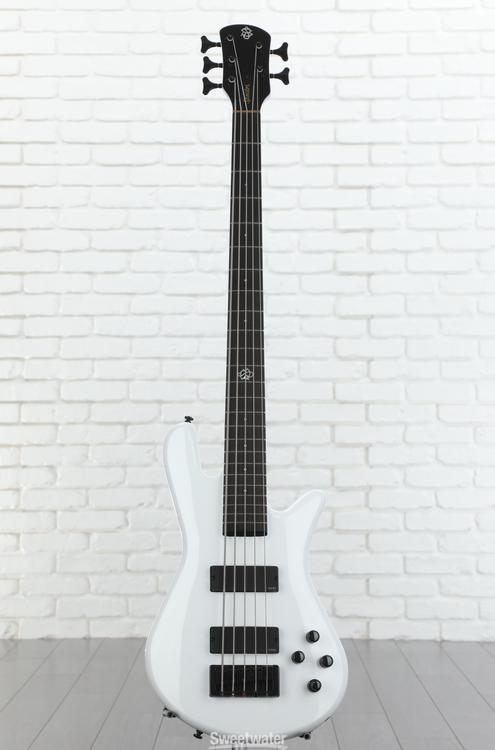 Spector NS Ethos High Performance 5 Bass Guitar - White Sparkle Gloss ...