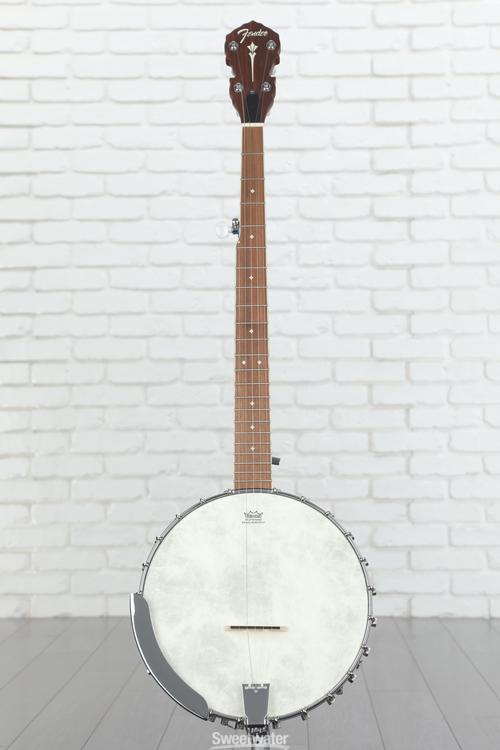 Fender PB-180E Acoustic-electric Banjo - Natural, Walnut Fingerboard ...