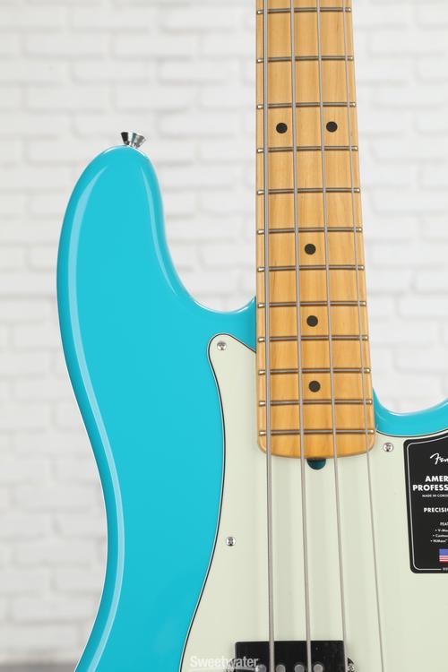 Fender American Professional II Precision Bass - Miami Blue with Maple ...