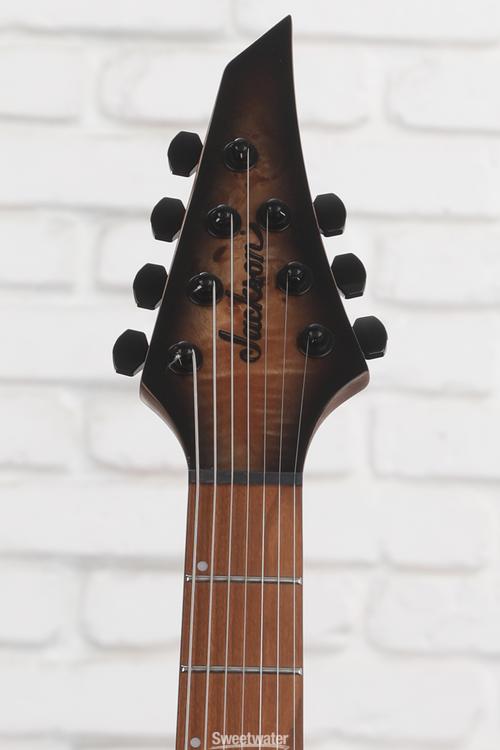 Jackson Signature Misha Mansoor Juggernaut HT7P - Black Burst Burl ...