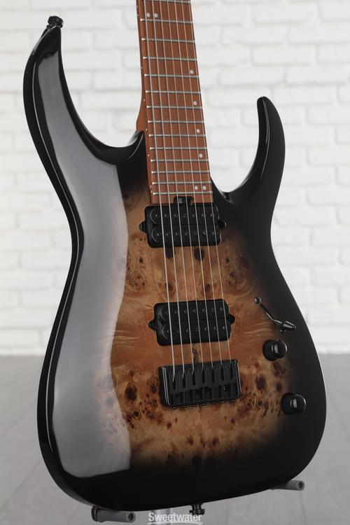 Jackson Signature Misha Mansoor Juggernaut HT7P - Black Burst Burl ...