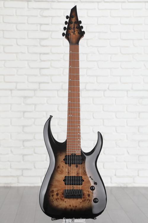 Jackson Signature Misha Mansoor Juggernaut HT7P - Black Burst Burl ...