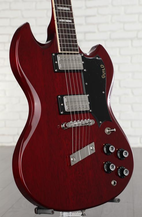 Guild Polara Deluxe Electric Guitar - Cherry Red | Sweetwater