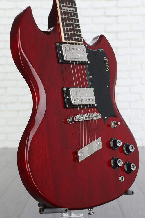 Guild Polara Deluxe Electric Guitar - Cherry Red | Sweetwater